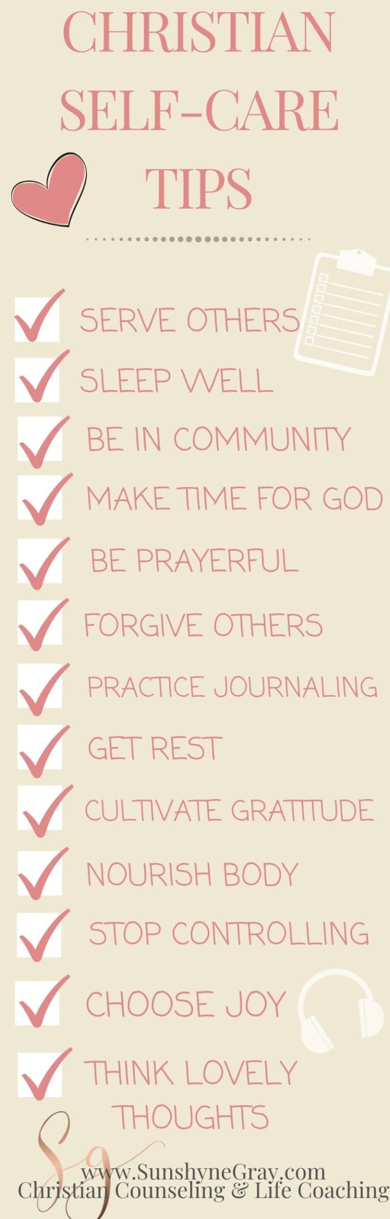 christian self care tips - Christian Life Coaching
